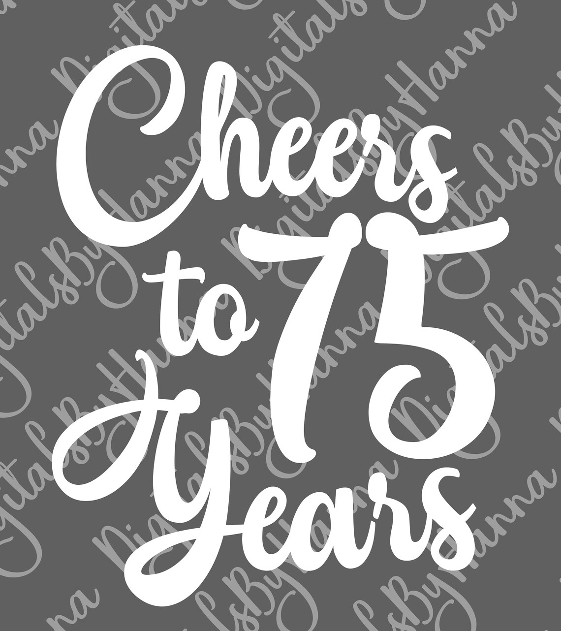 75th Birthday SVG Files for Cricut Saying Cheers Seventy Five | Etsy