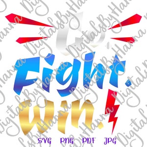 Inspirational SVG File for Cricut Saying Go Fight Win Nursery - Etsy