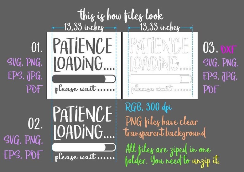 Sarcastic SVG Files for Cricut Sayings Patience Loading Please - Etsy