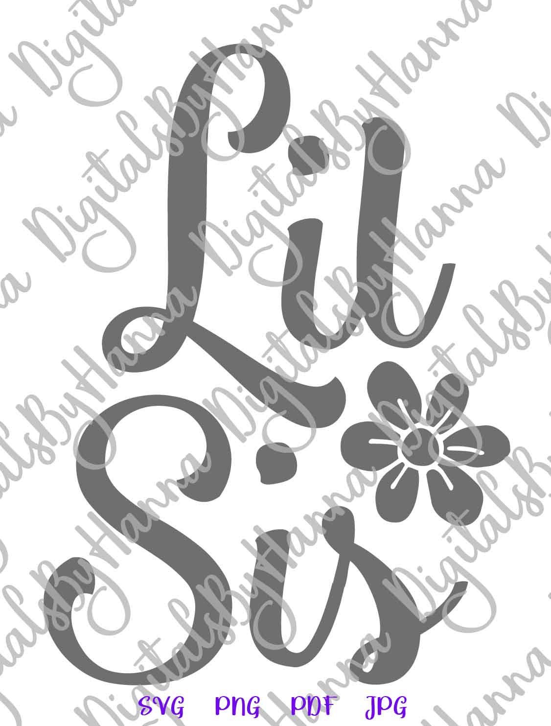 Lil Sis SVG File for Cricut Big Little Sorority Sister Iron on - Etsy