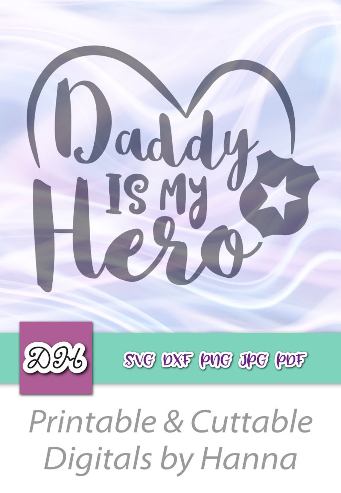 Police SVG Files for Cricut Items Daddy is My Hero Cop Badge - Etsy