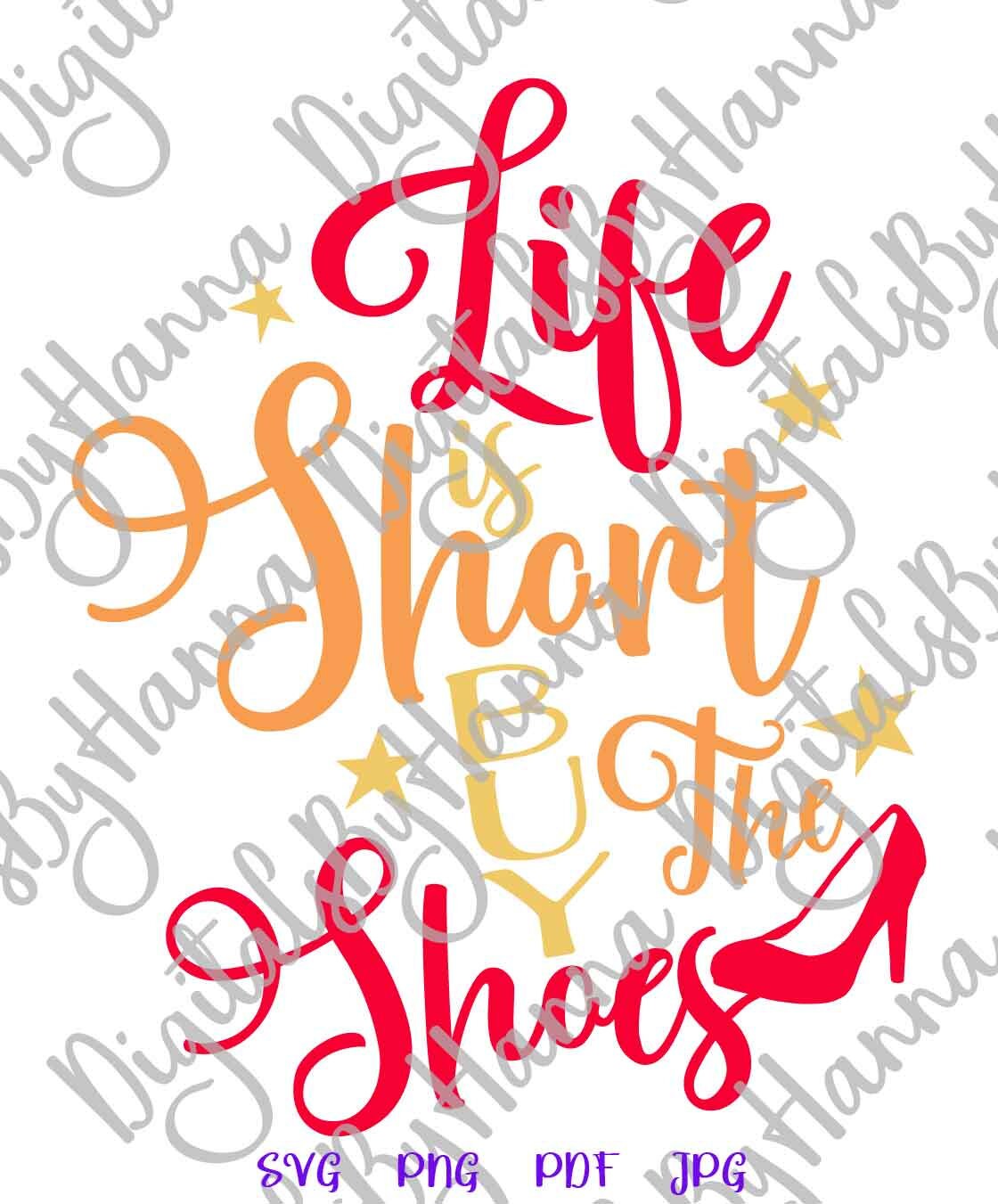Inspirational SVG File for Cricut Sayings Life is Short Buy - Etsy