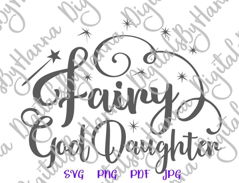 Baptism SVG File for Cricut Saying Fairy Goddaughter | Etsy