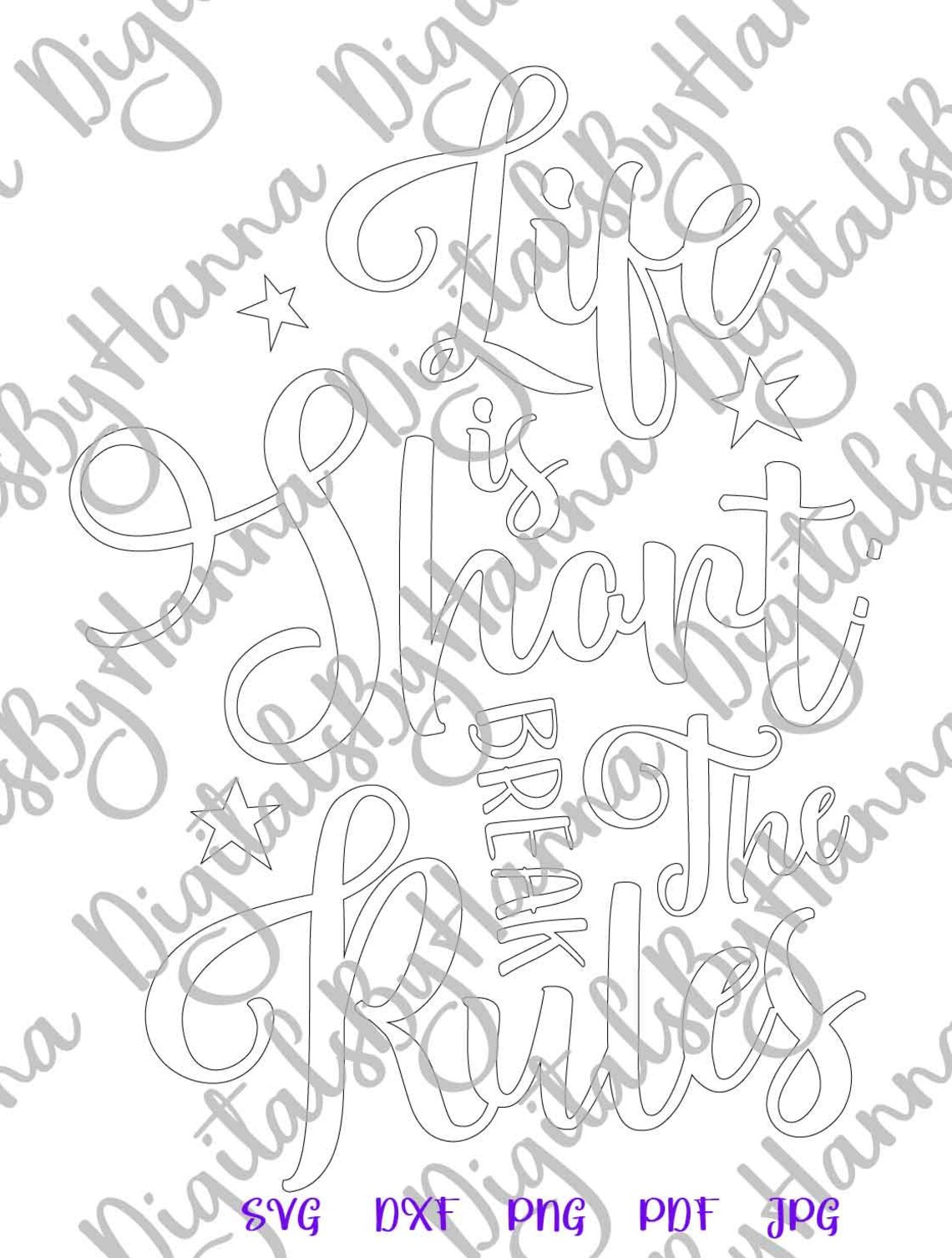 Inspirational SVG Files for Cricut Sayings Life is Short SVG | Etsy