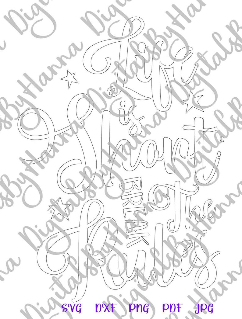 Inspirational SVG Files for Cricut Sayings Life is Short SVG - Etsy