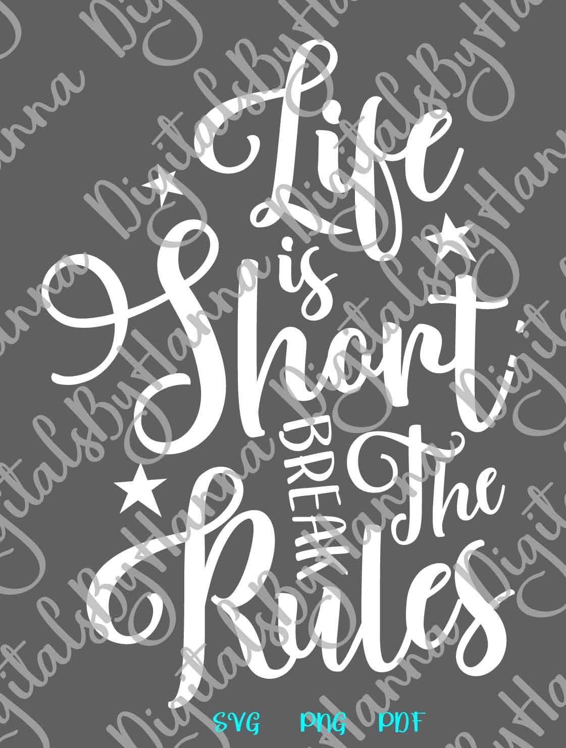 Inspirational SVG Files for Cricut Sayings Life is Short SVG | Etsy