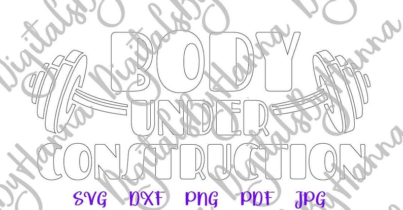 Crossfit SVG File for Cricut Saying Body Under Construction | Etsy