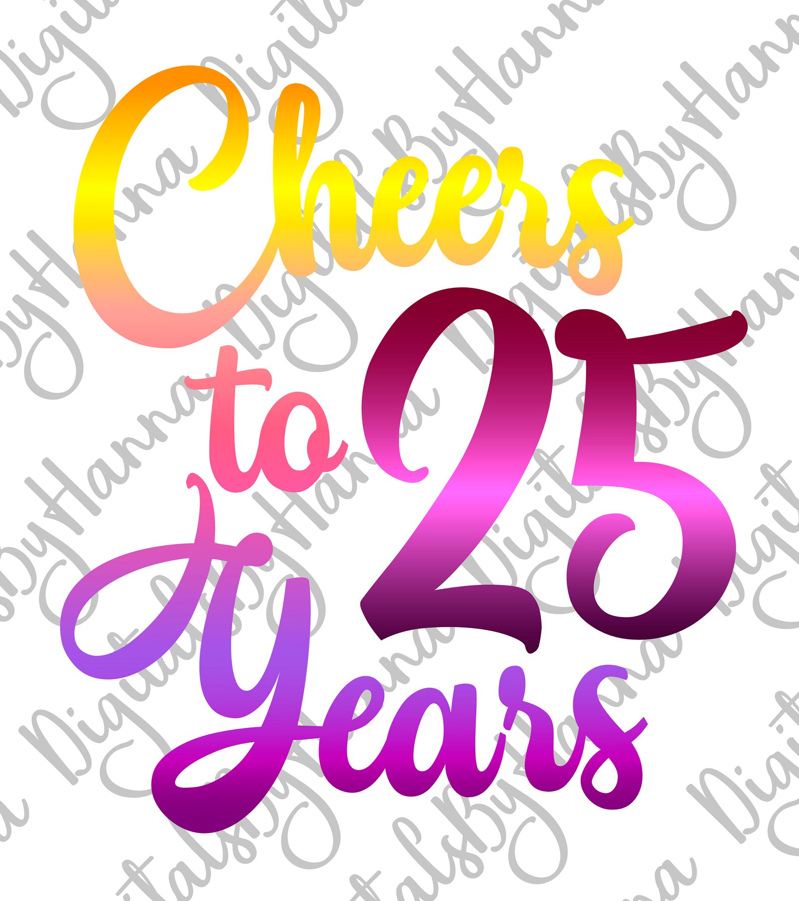25th Birthday SVG Files for Cricut Saying Cheers to 25 Year | Etsy