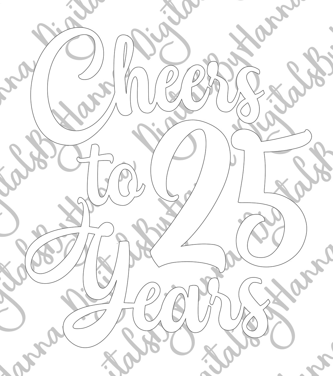 25th Birthday SVG Files for Cricut Sayings Cheers Twenty Five - Etsy