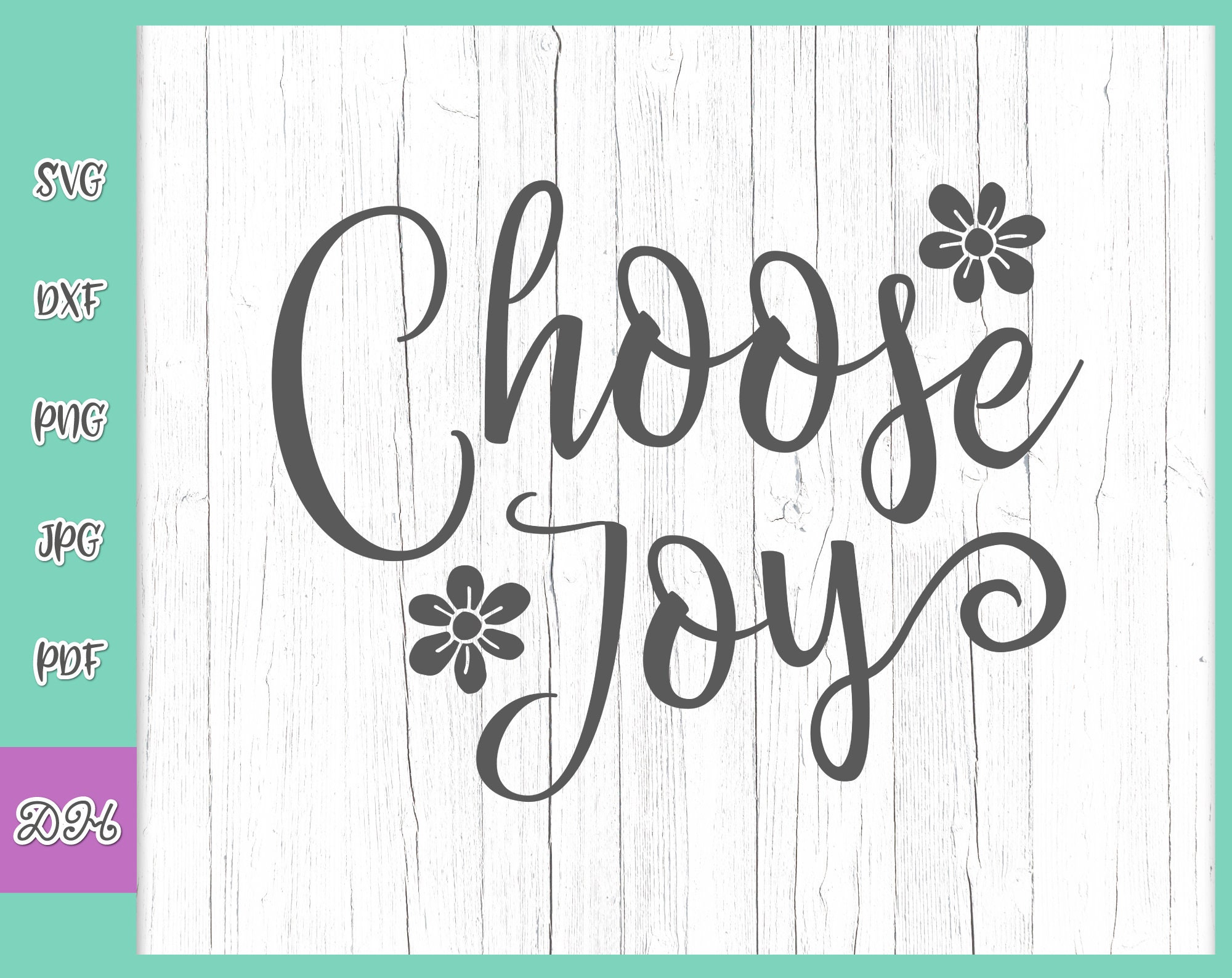 Inspirational SVG File for Cricut Saying Choose Joy SVG | Etsy