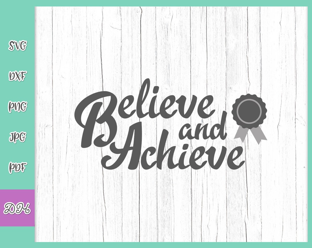 Archivos SVG inspiradores para cricut decir creer y lograr - Etsy México