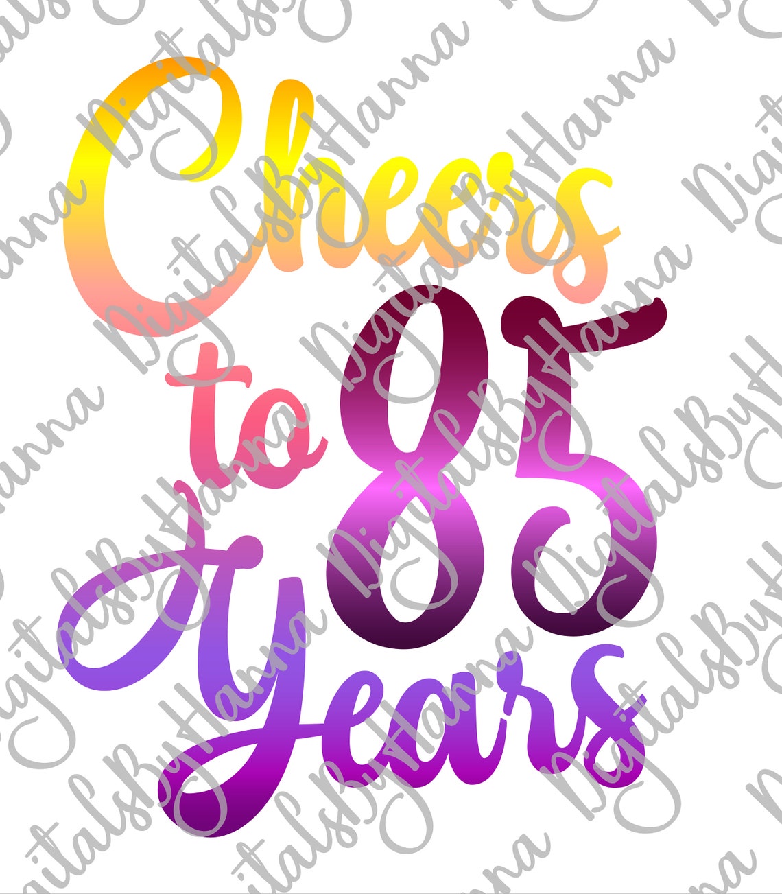85th Birthday SVG Files for Cricut Saying Cheers to 85 Years - Etsy