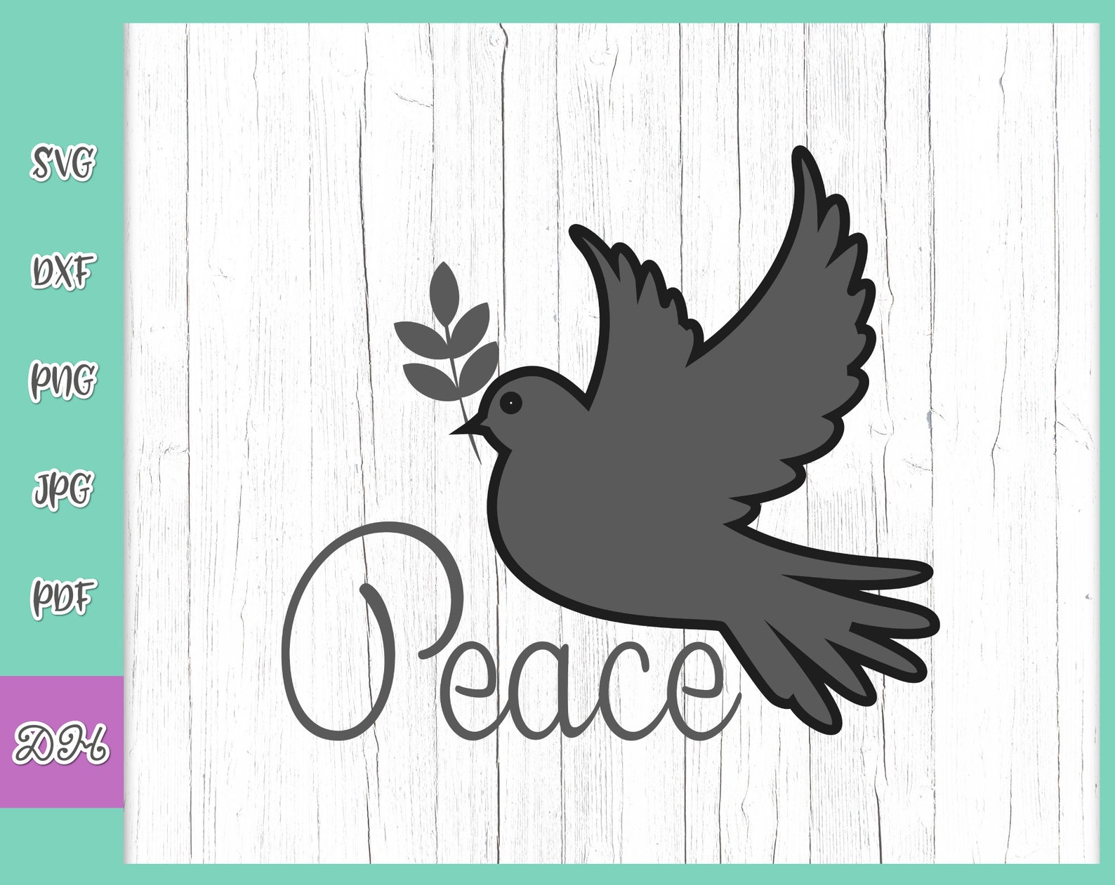 Dove of Peace SVG Files for Cricut Pacifist Sign Bird Clipart - Etsy