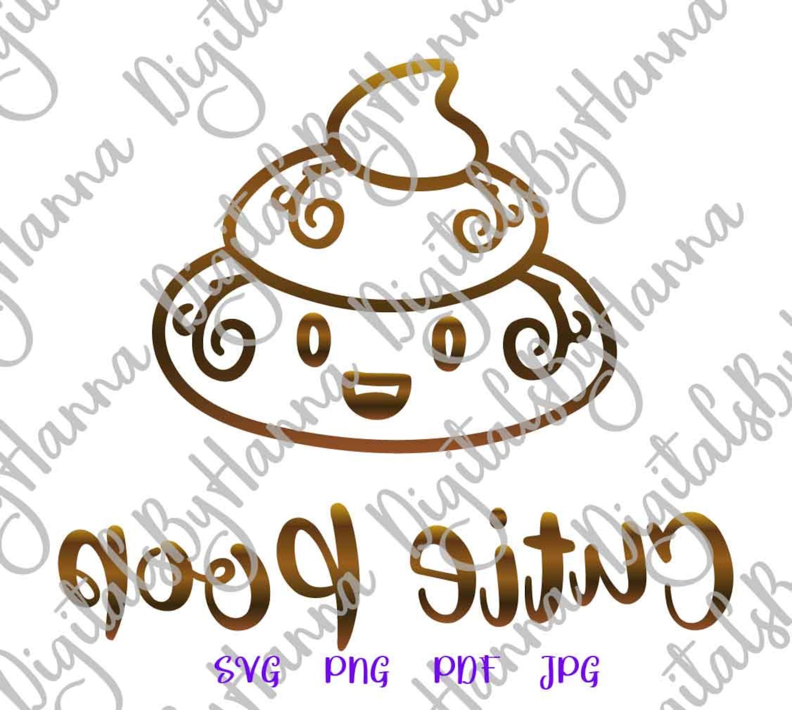 Poop Emoji SVG Files for Cricut Cute Dog Poop Bag Holder Sign Pet Lover ...