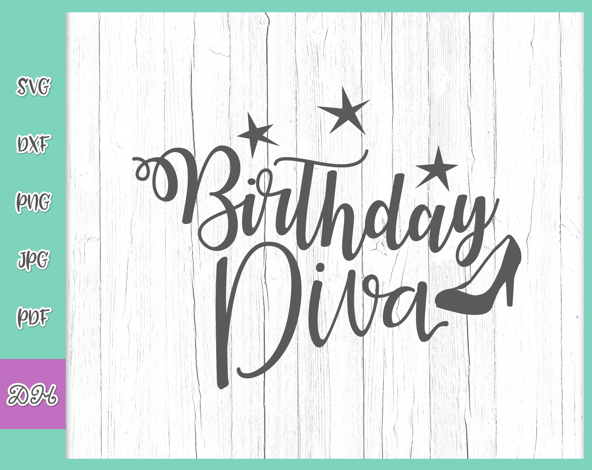 Birthday Diva SVG File for Cricut Sayings Happy Birthday Queen | Etsy