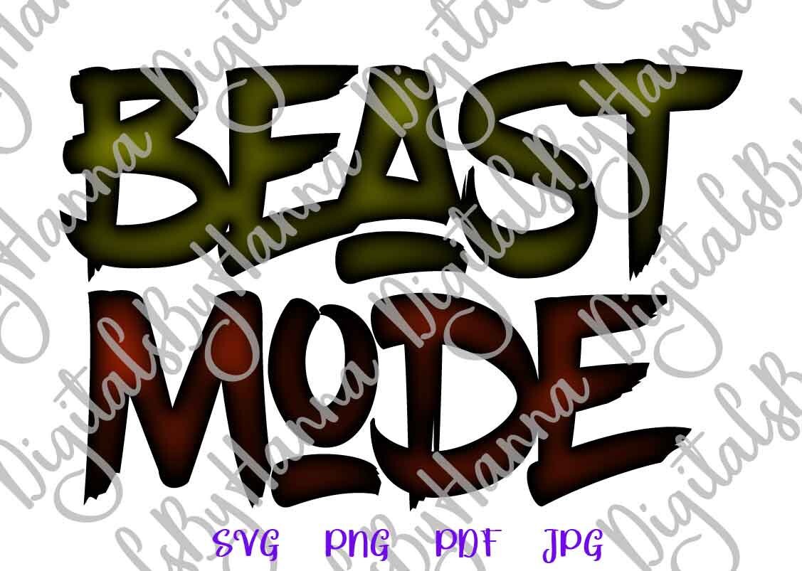 Beast Mode SVG Files for Cricut Funny Crossfit Workout Saying | Etsy