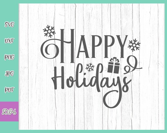 Happy Holidays SVG Files for Cricut Saying Merry Christmas New | Etsy