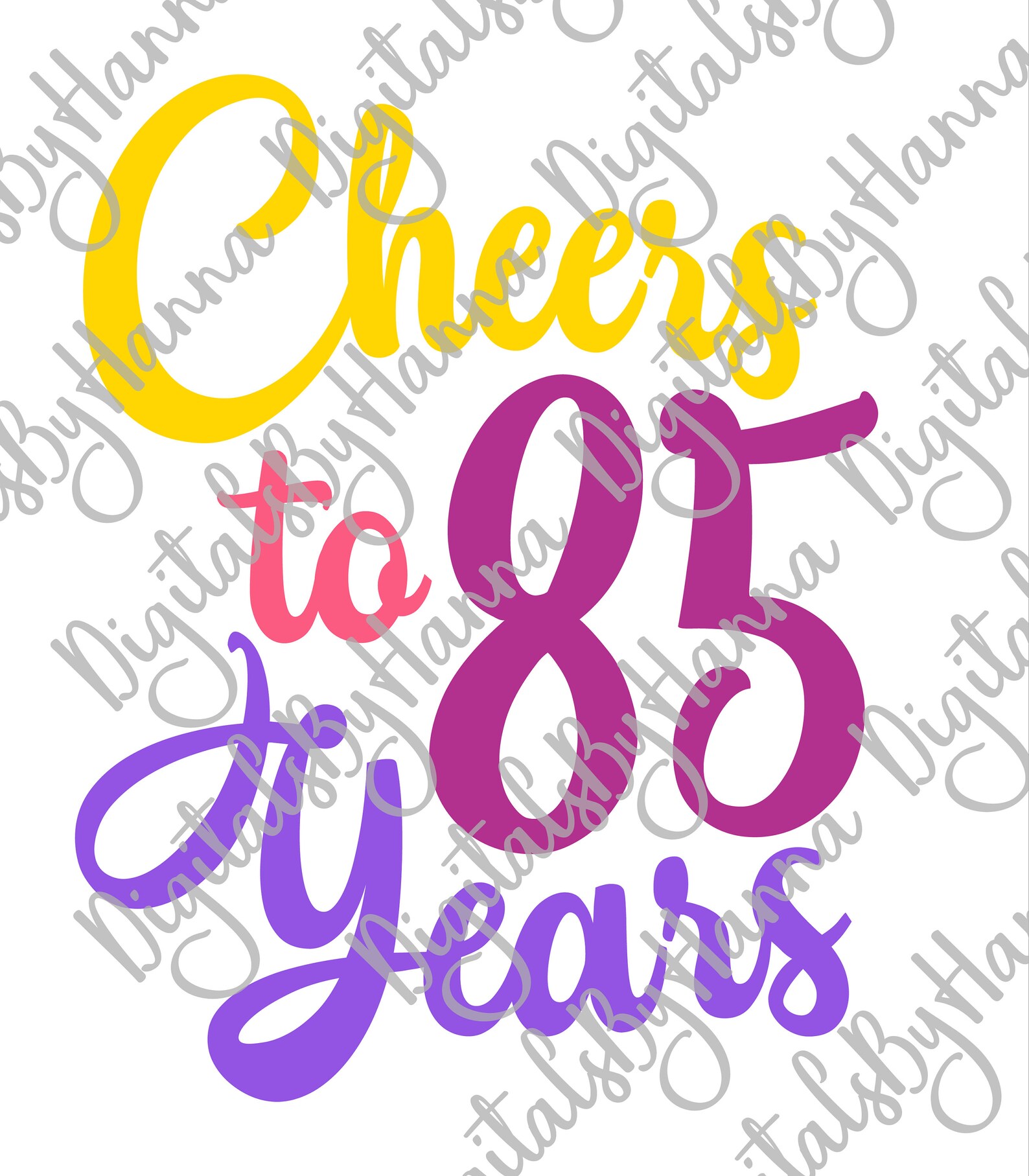 85th Birthday SVG Files for Cricut Saying Cheers to 85 Years - Etsy