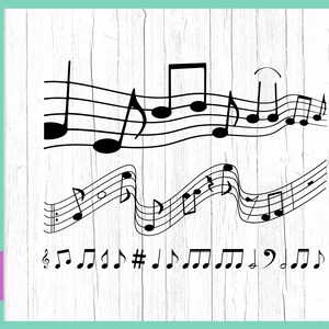 Music SVG Files for Cricut Sheet Music Notes Musical Staff Clipart ...