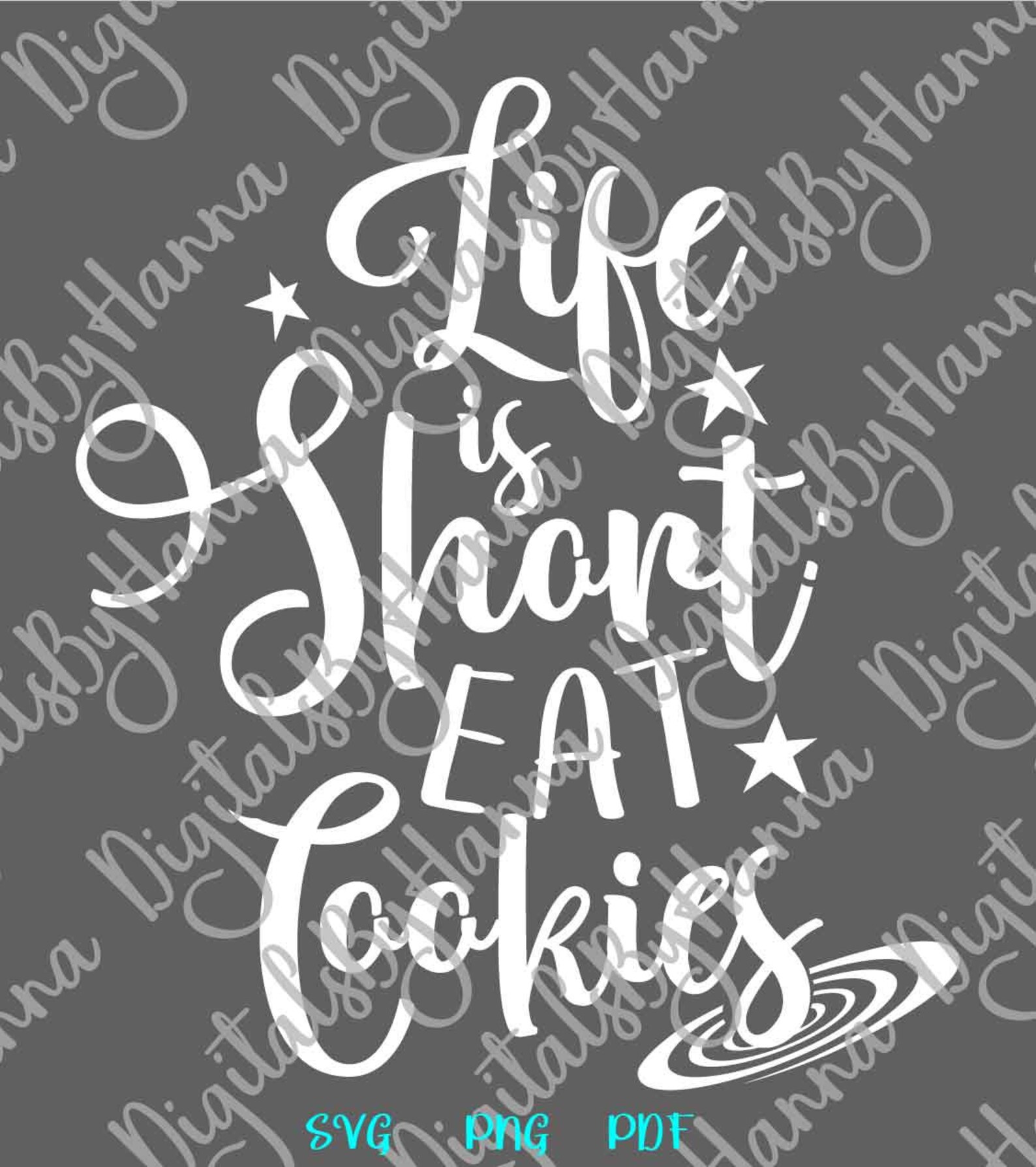 Inspirational SVG File for Cricut Sayings Life is Short Eat - Etsy