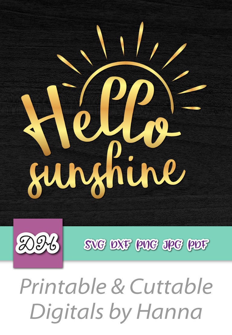 Hello Sunshine SVG Files for Cricut Baby Shower Quote Saying - Etsy