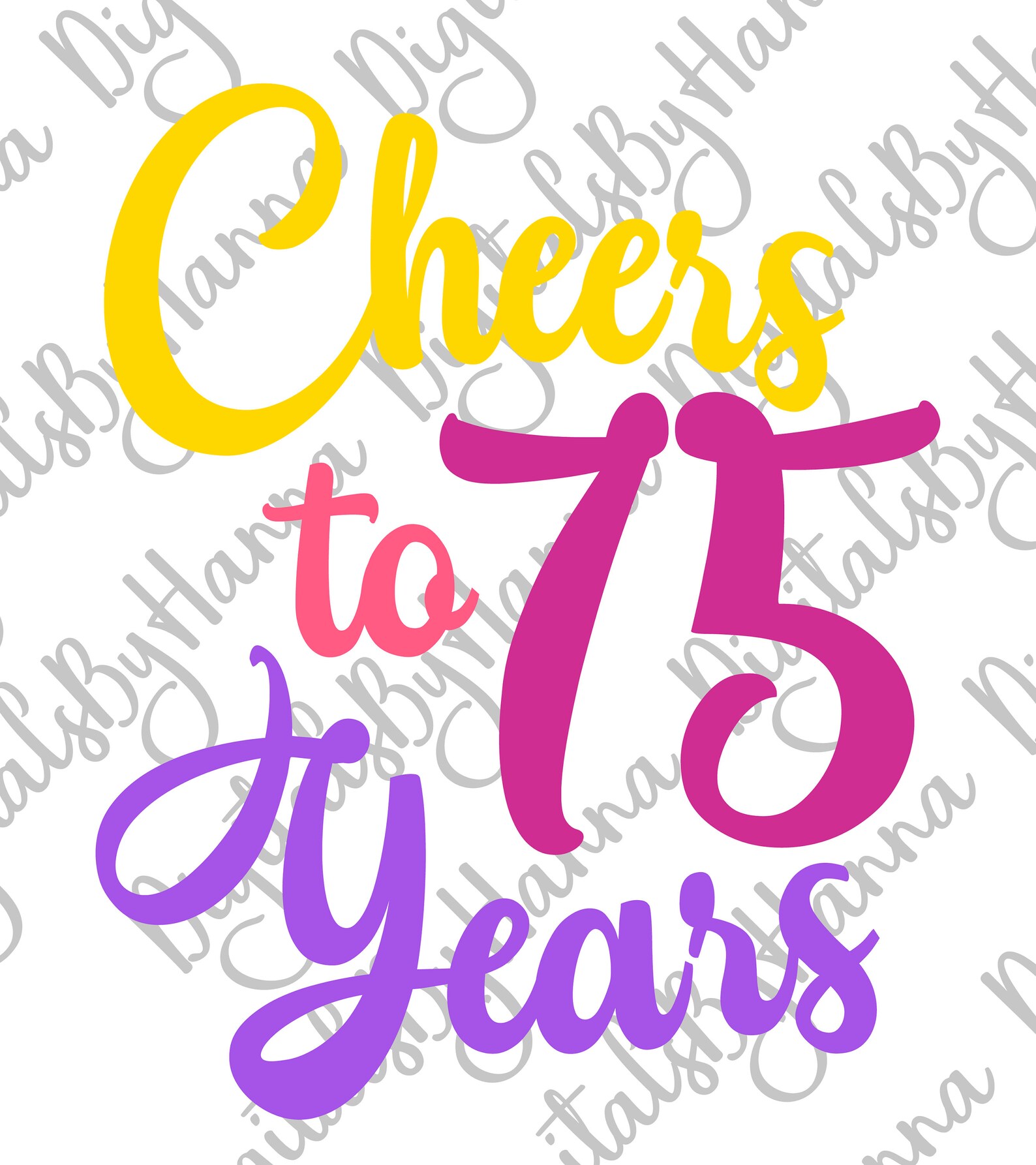 75th Birthday SVG Files for Cricut Saying Cheer to 75 Year Old - Etsy