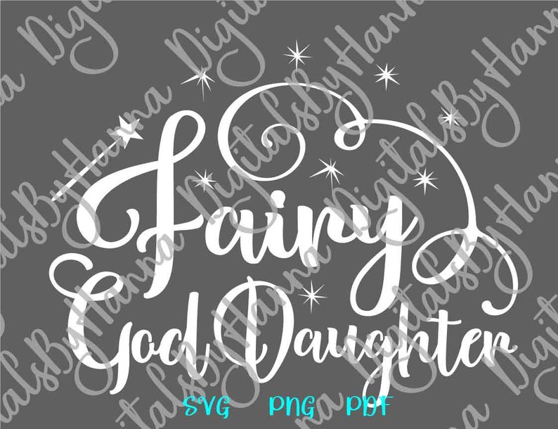 Baptism SVG File for Cricut Saying Fairy Goddaughter - Etsy