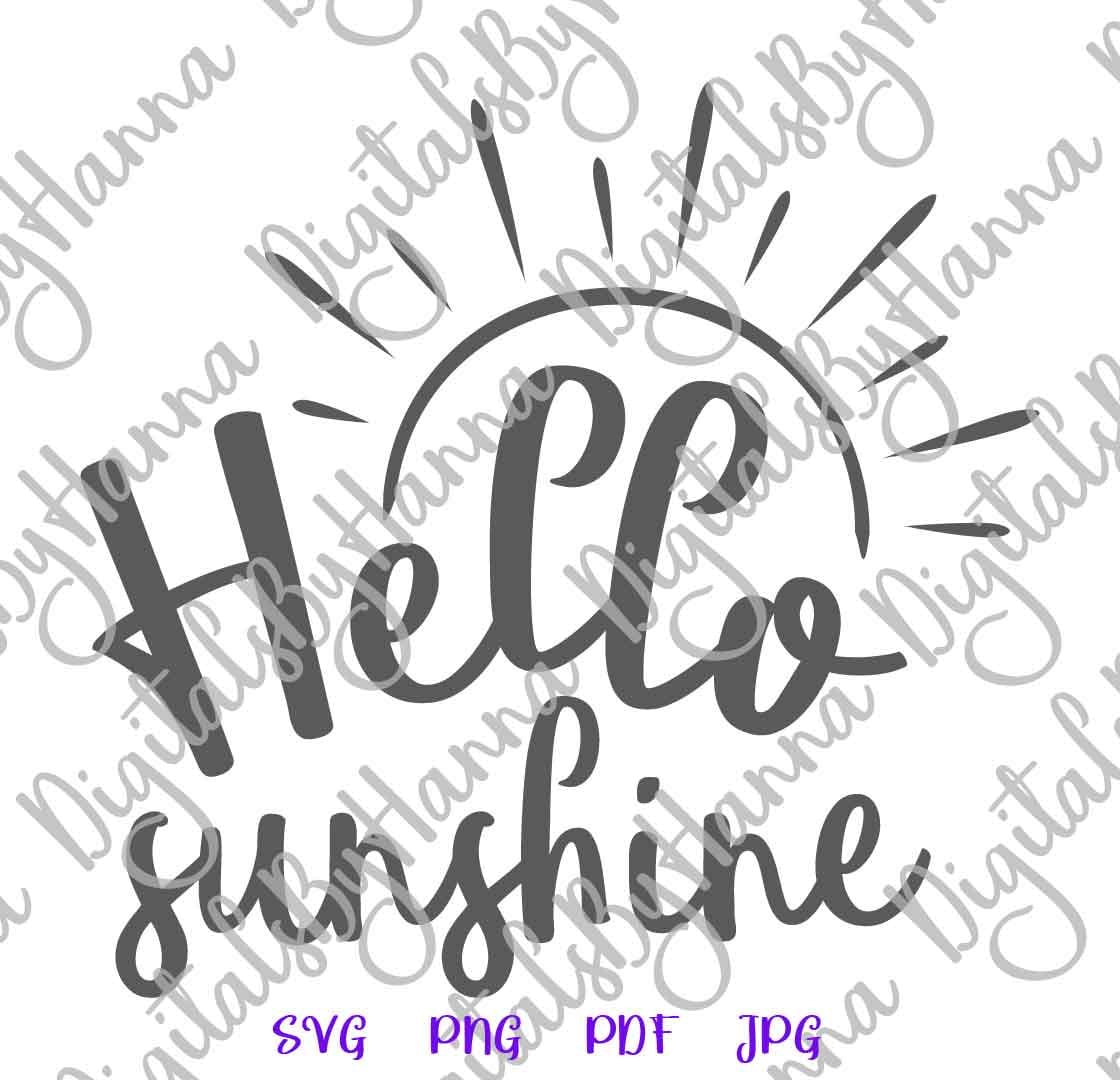 Hello Sunshine SVG Files for Cricut Baby Shower Quote Saying - Etsy