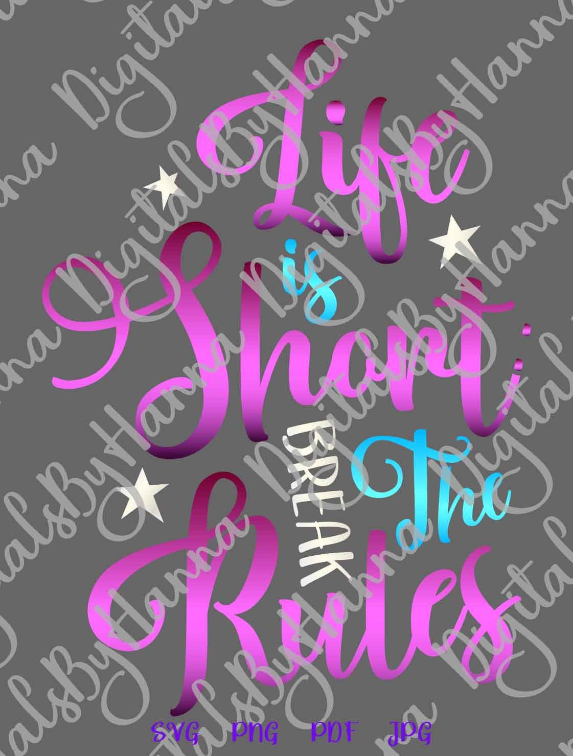 Inspirational SVG Files for Cricut Sayings Life is Short SVG | Etsy