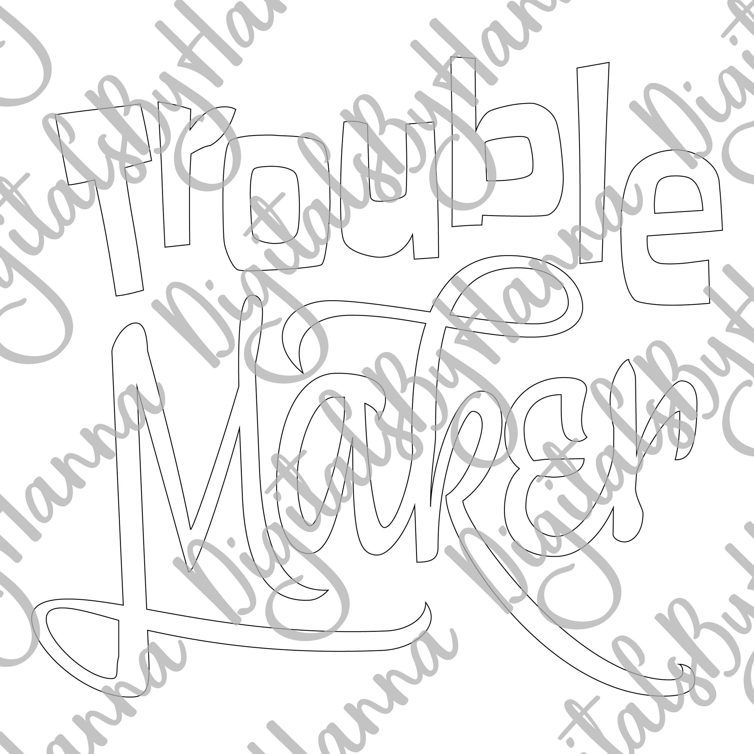 Sarcastic SVG Files for Cricut Sayings Trouble Maker SVG Funny | Etsy