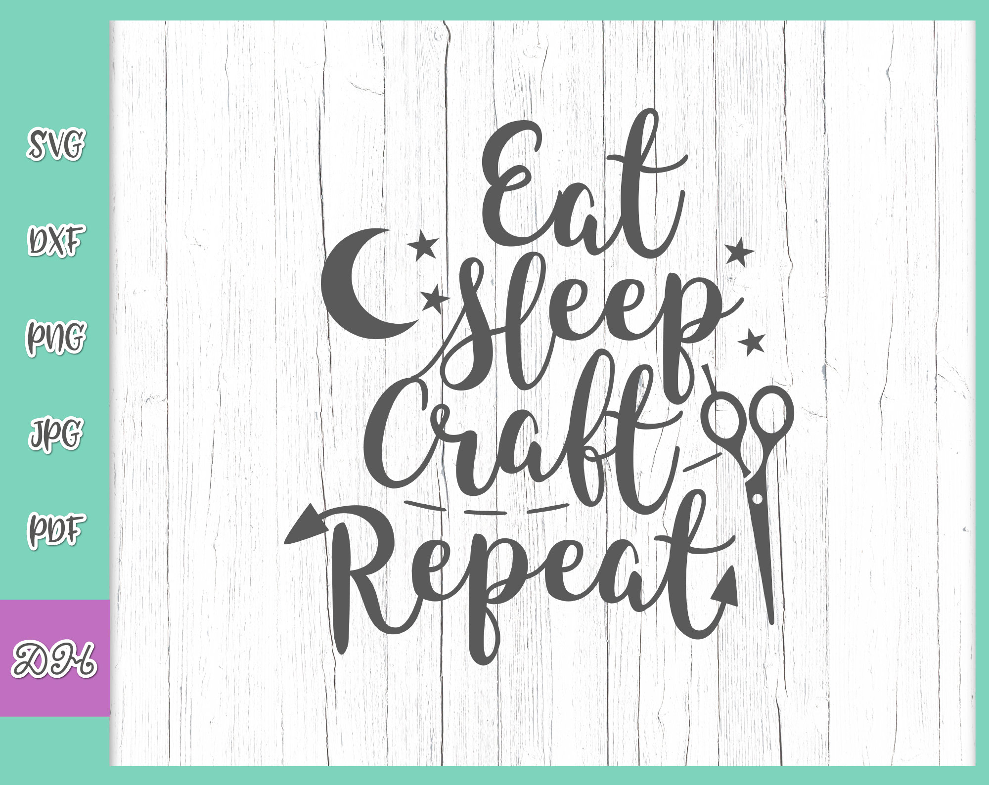 Crafty Girl Quote SVG Files for Cricut Sayings Eat Sleep Craft | Etsy