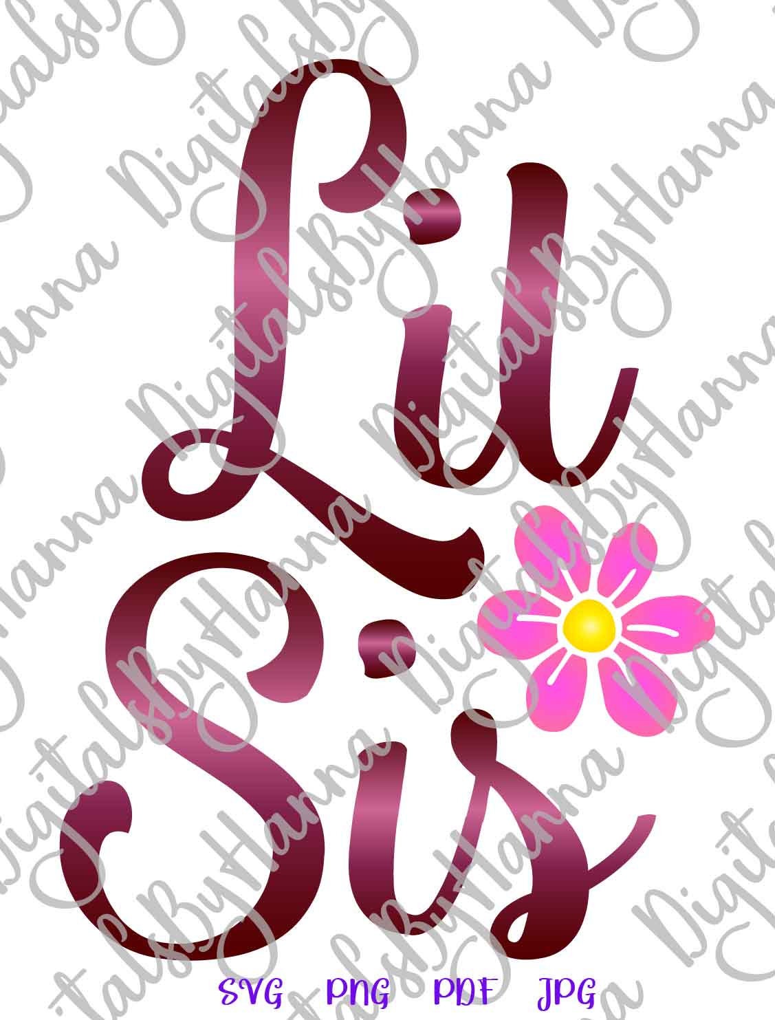 Lil Sis SVG File for Cricut Big Little Sorority Sister Iron on - Etsy