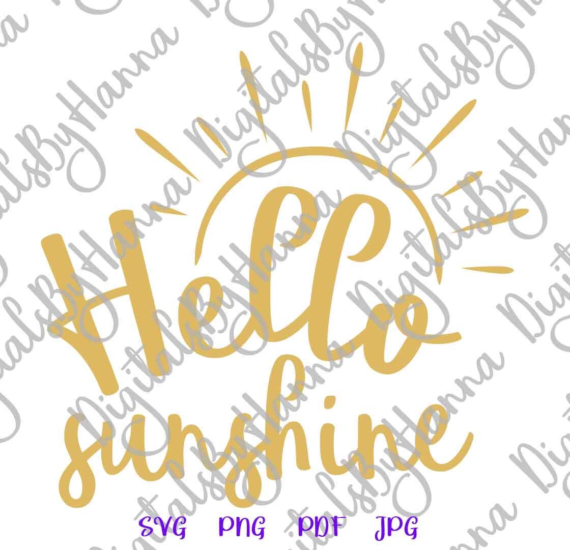 Hello Sunshine SVG Files for Cricut Baby Shower Quote Saying - Etsy