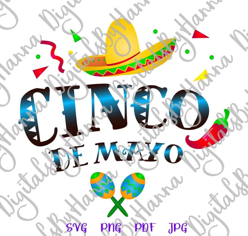 Cinco De Mayo SVG File for Cricut Mexican Fiesta Sombrero - Etsy