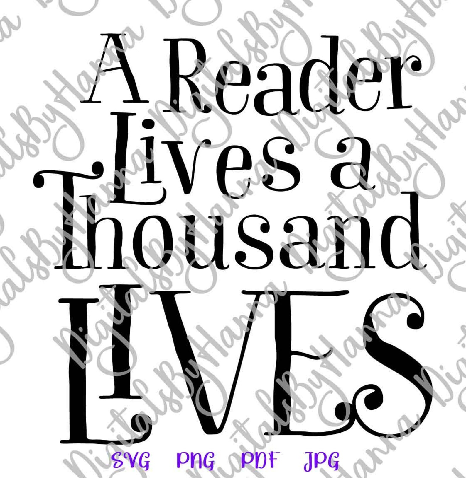 Reading SVG Files for Cricut Sayings Reader Lives Thousand - Etsy