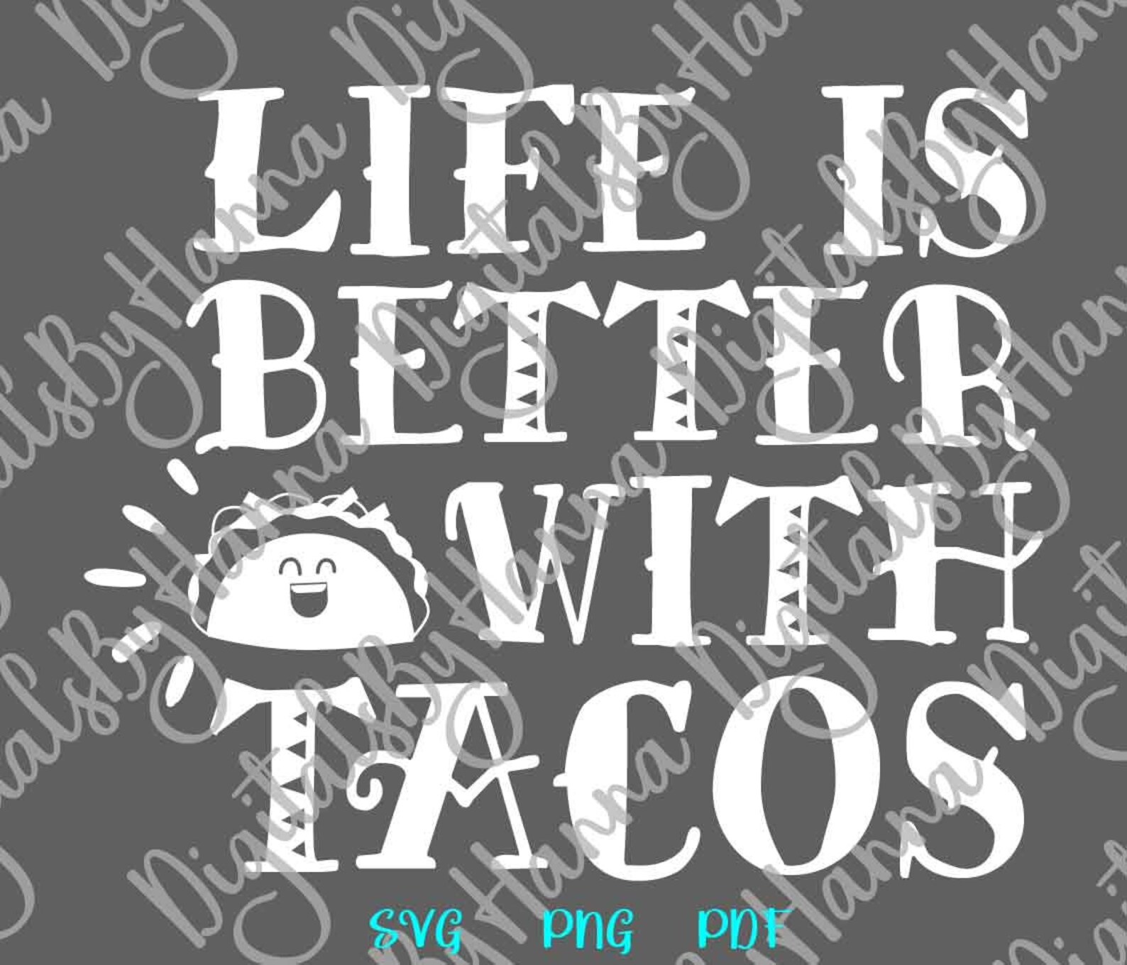 Mexican Food Fan SVG Files for Cricut Sayings Life is Better | Etsy