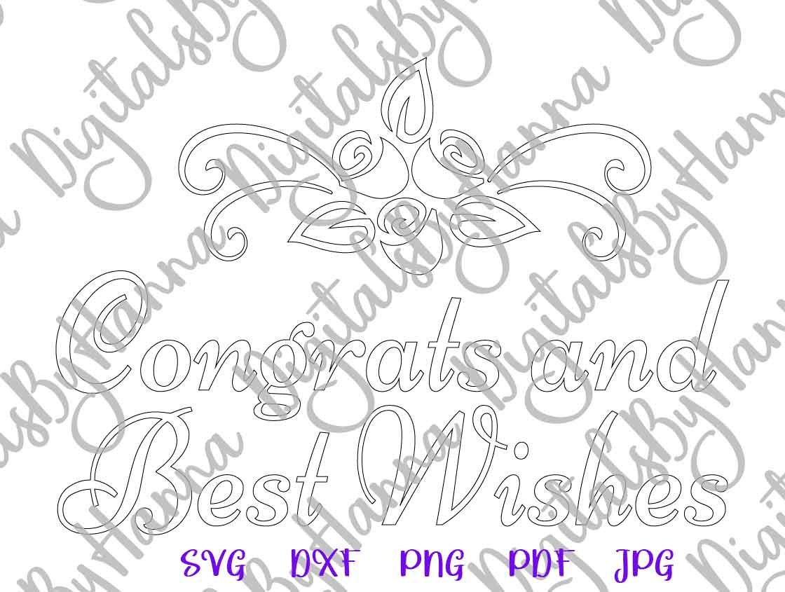 Celebrate SVG File for Cricut Saying Congrats and Best Wishes - Etsy