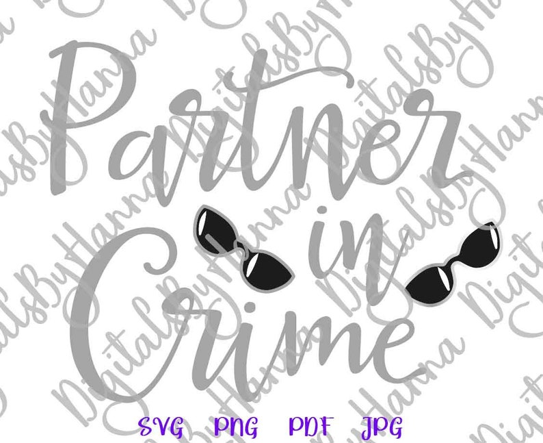 BFF SVG Files for Cricut Saying Partner in Crime SVG Best - Etsy