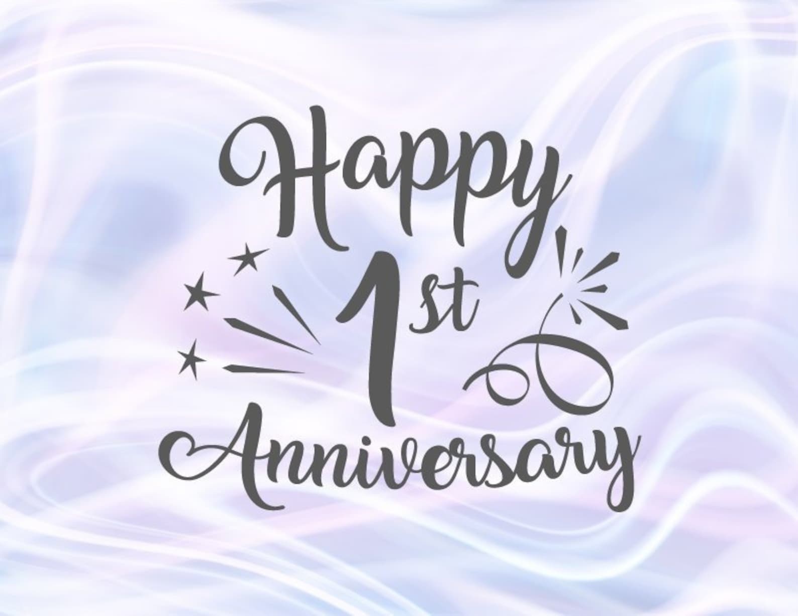 Happy 1st Anniversary SVG File for Cricut Cotton Paper Wedding | Etsy