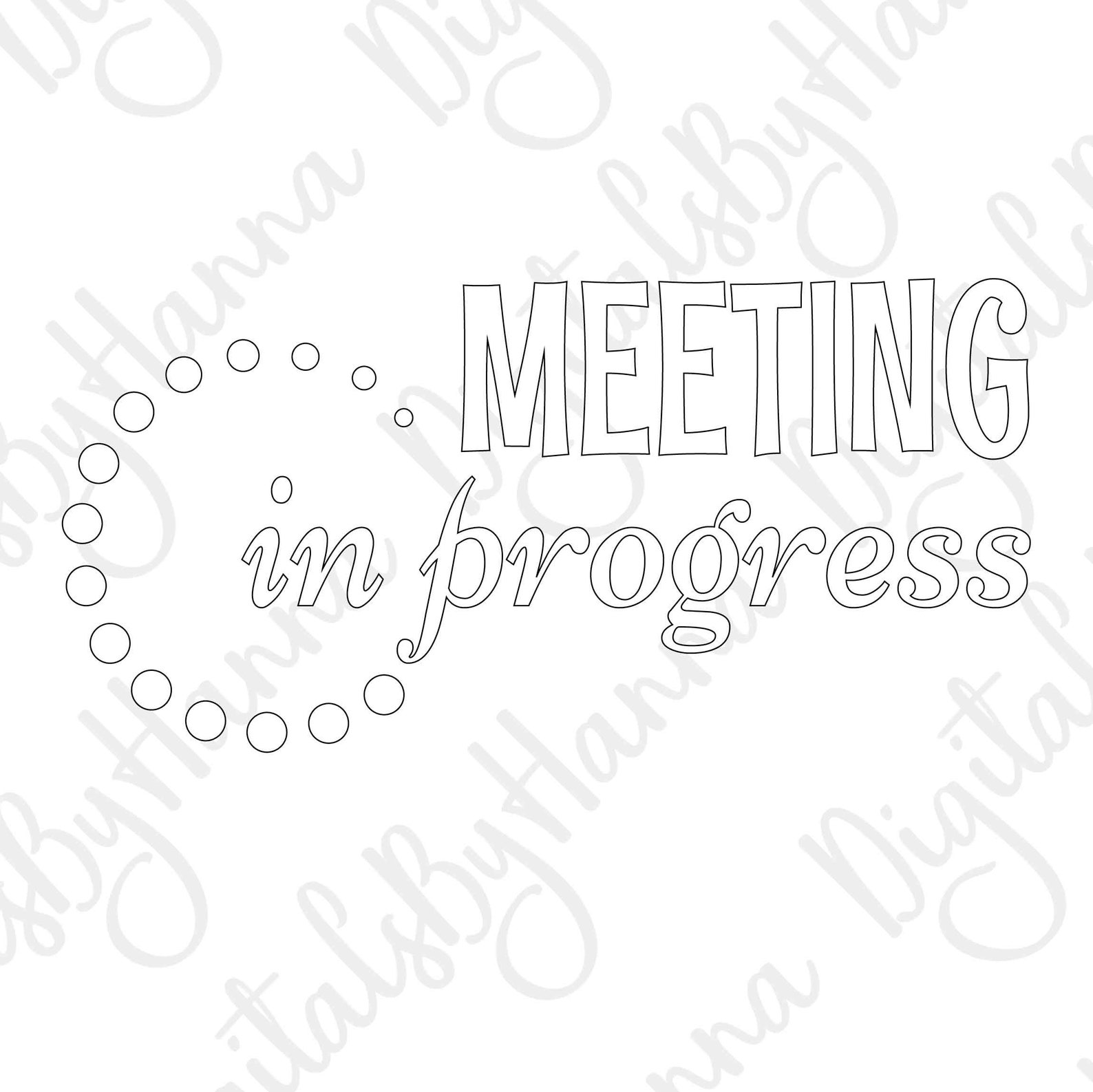 Meeting in Progress SVG Files for Cricut Home Office WFH - Etsy