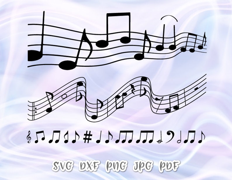 Music SVG Files for Cricut Sheet Music Notes Musical Staff | Etsy
