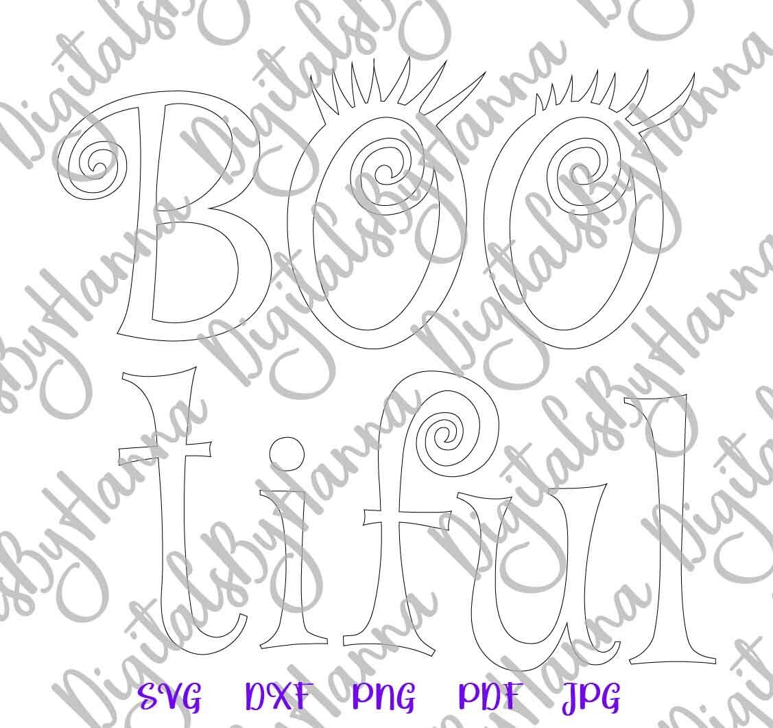 Happy Halloween SVG Files for Cricut Sayings Bootiful SVG Boo - Etsy