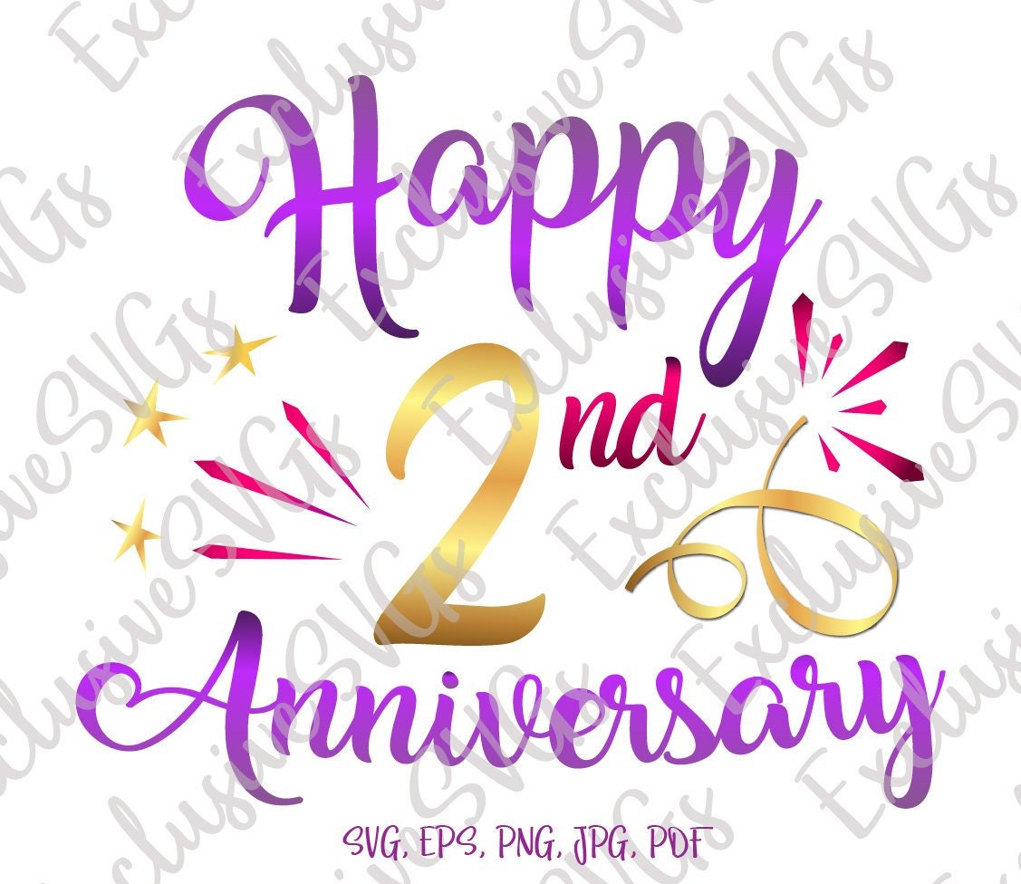 2nd Anniversary Clipart