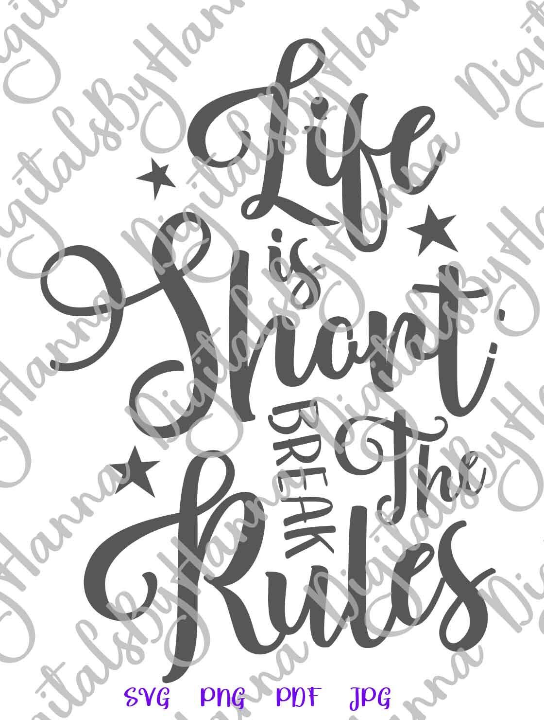 Inspirational SVG Files for Cricut Sayings Life is Short SVG | Etsy