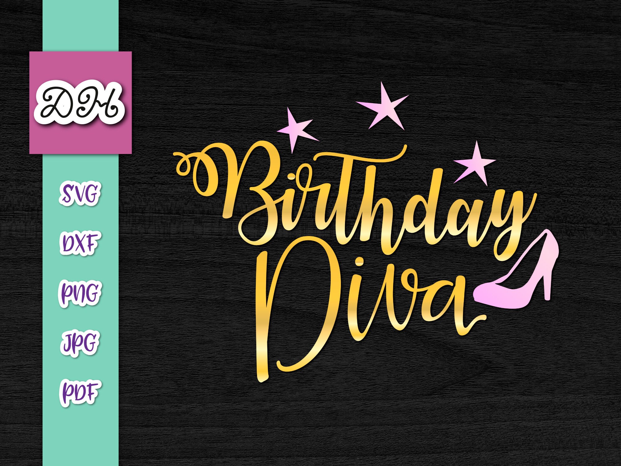 Birthday Diva SVG File for Cricut Sayings Happy Birthday Queen | Etsy ...