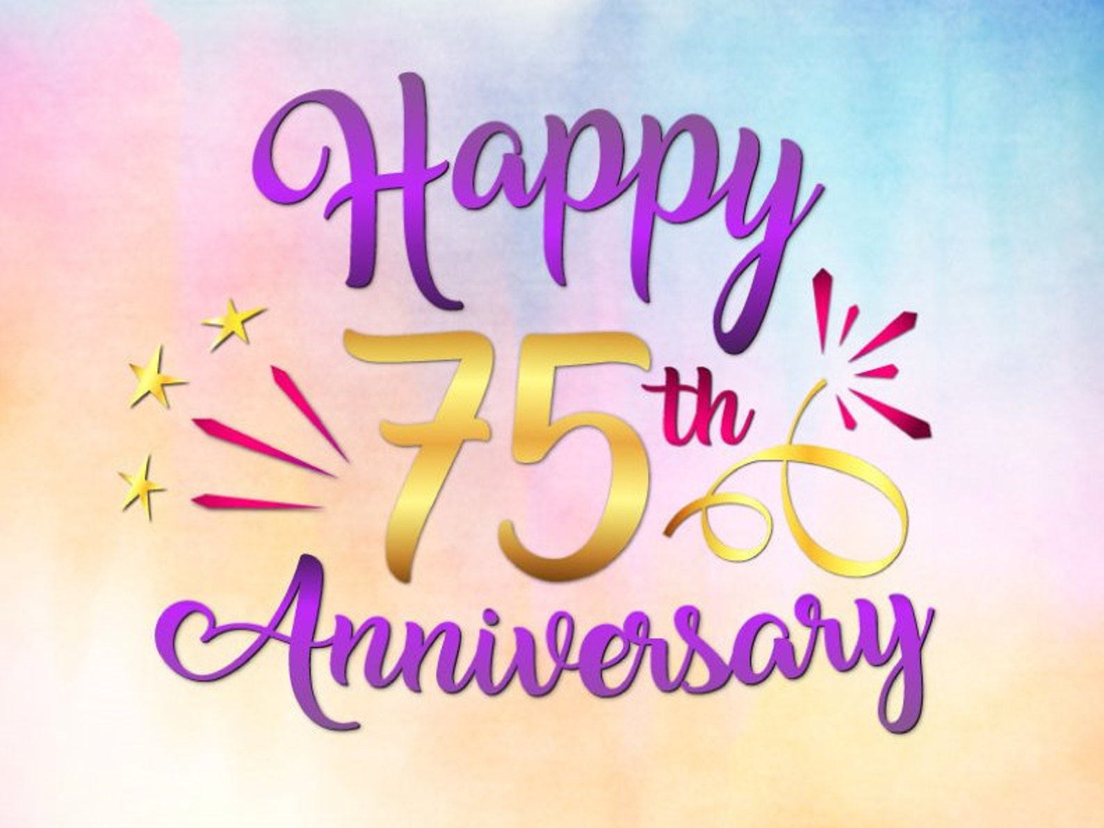 Happy 75th Anniversary SVG Files for Cricut Diamond Wedding - Etsy Canada