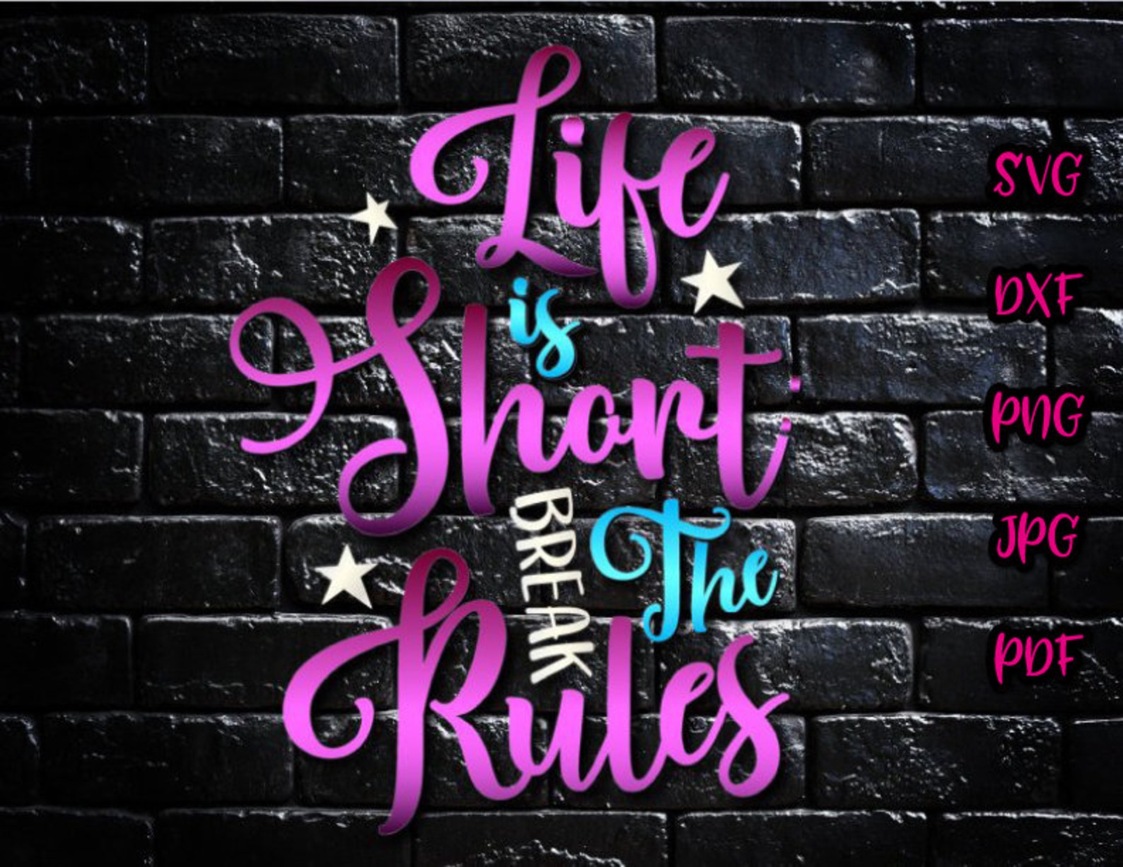 Inspirational SVG Files for Cricut Sayings Life is Short SVG ...