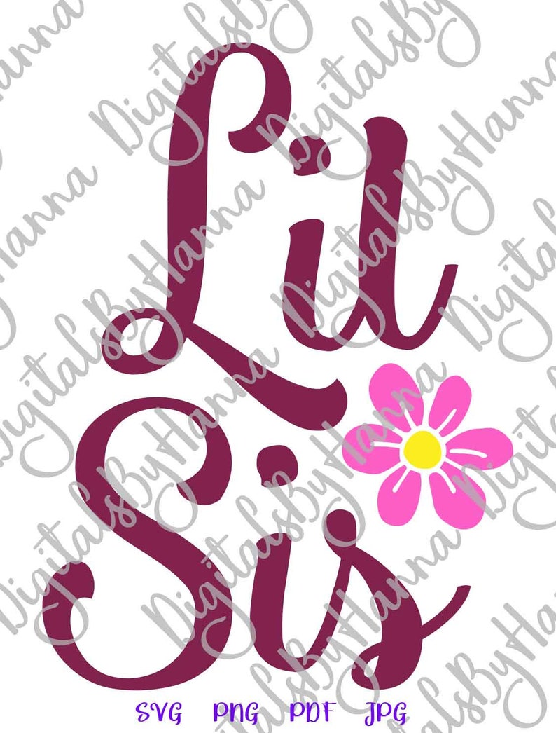 Lil Sis SVG File for Cricut Big Little Sorority Sister Iron on - Etsy