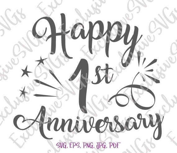Happy 1st Anniversary Clip Art