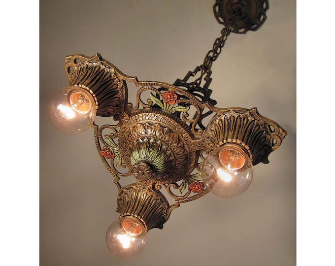 PAIR AVAILABLE Classic Antique 1930s Virden Winthrop Three Light ...